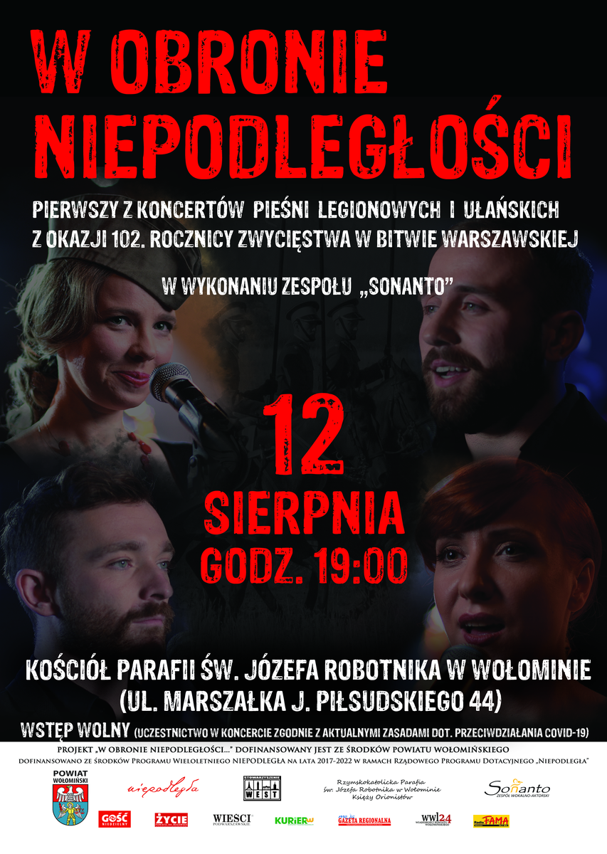 „W obronie Niepodległości - koncert pieśni legionowych i ułańskich... „W obronie Niepodległości - koncert pieśni legionowych i ułańskich...